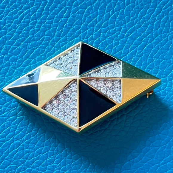 Givenchy | Jewelry | Givenchy Mid Century Modern Rhinestone Brooch ...